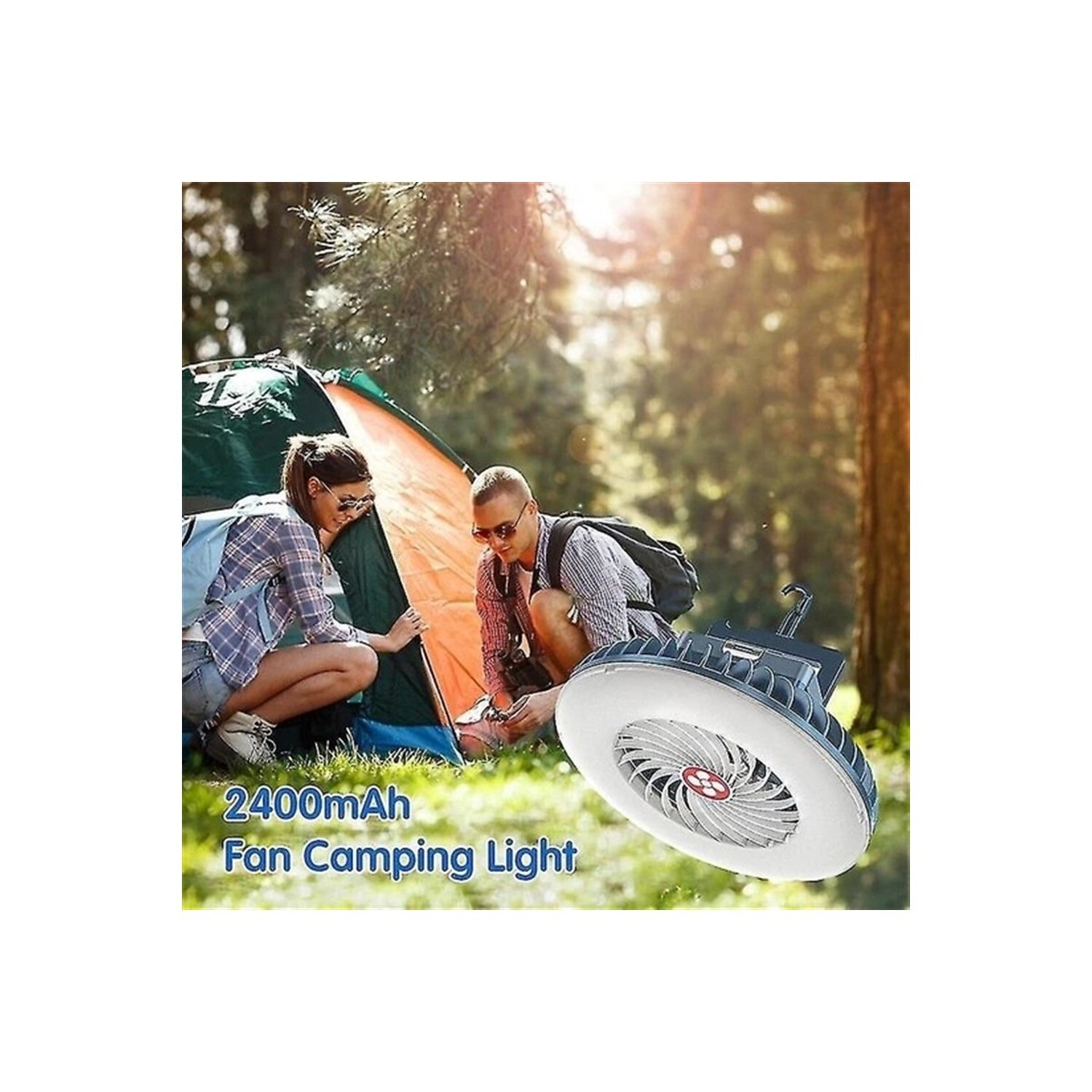 Outdoor fan camping light USB rechargeable emergency light camping tent ...