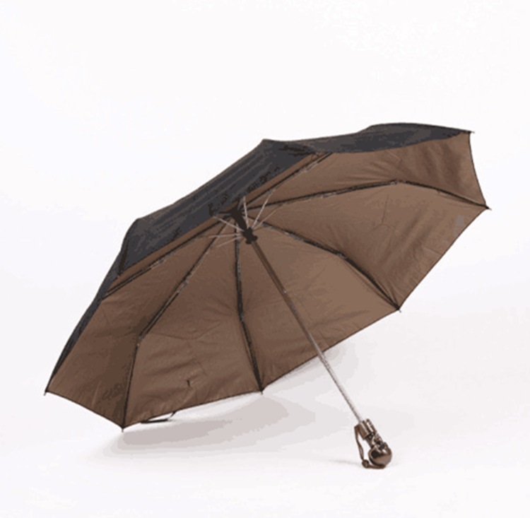 Tri-fold sun protection parasol skull head fully automatic folding ...