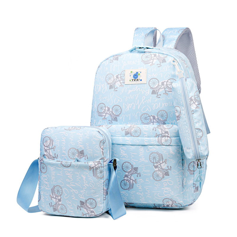 Simple three-piece backpack set, large-capacity travel backpack ...
