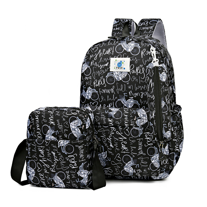 Simple three-piece backpack set, large-capacity travel backpack ...
