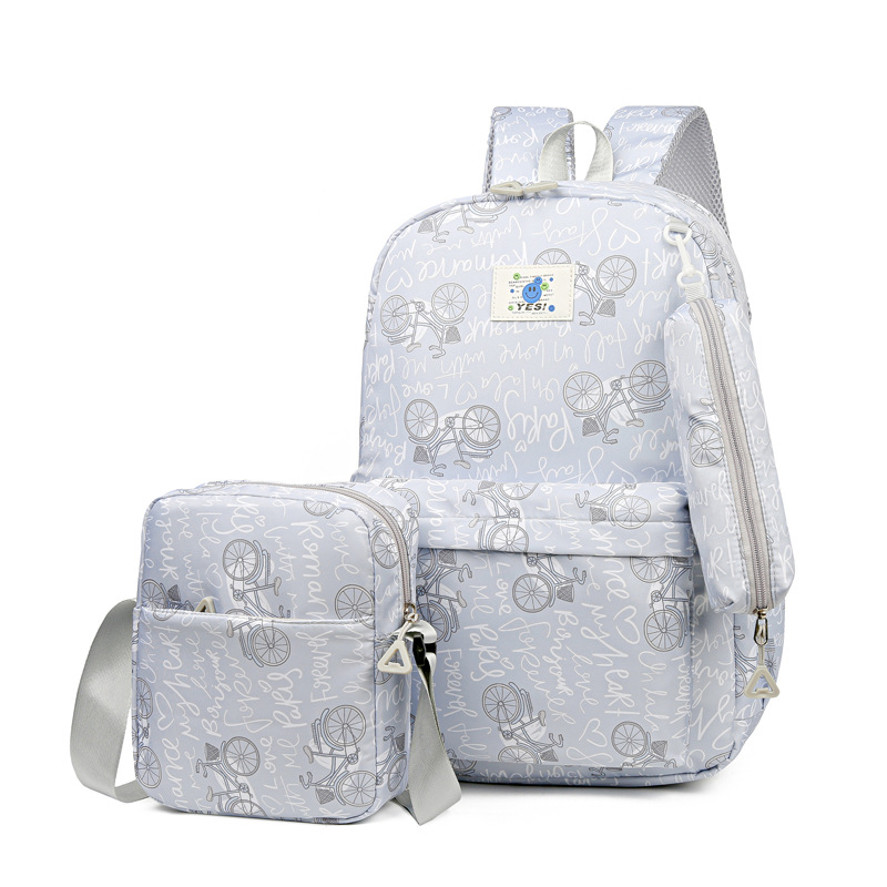 Simple three-piece backpack set, large-capacity travel backpack ...