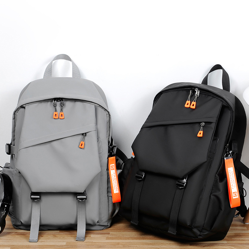 Trendy Casual Backpack Backpack Men's Leather Film Waterproof Outdoor ...