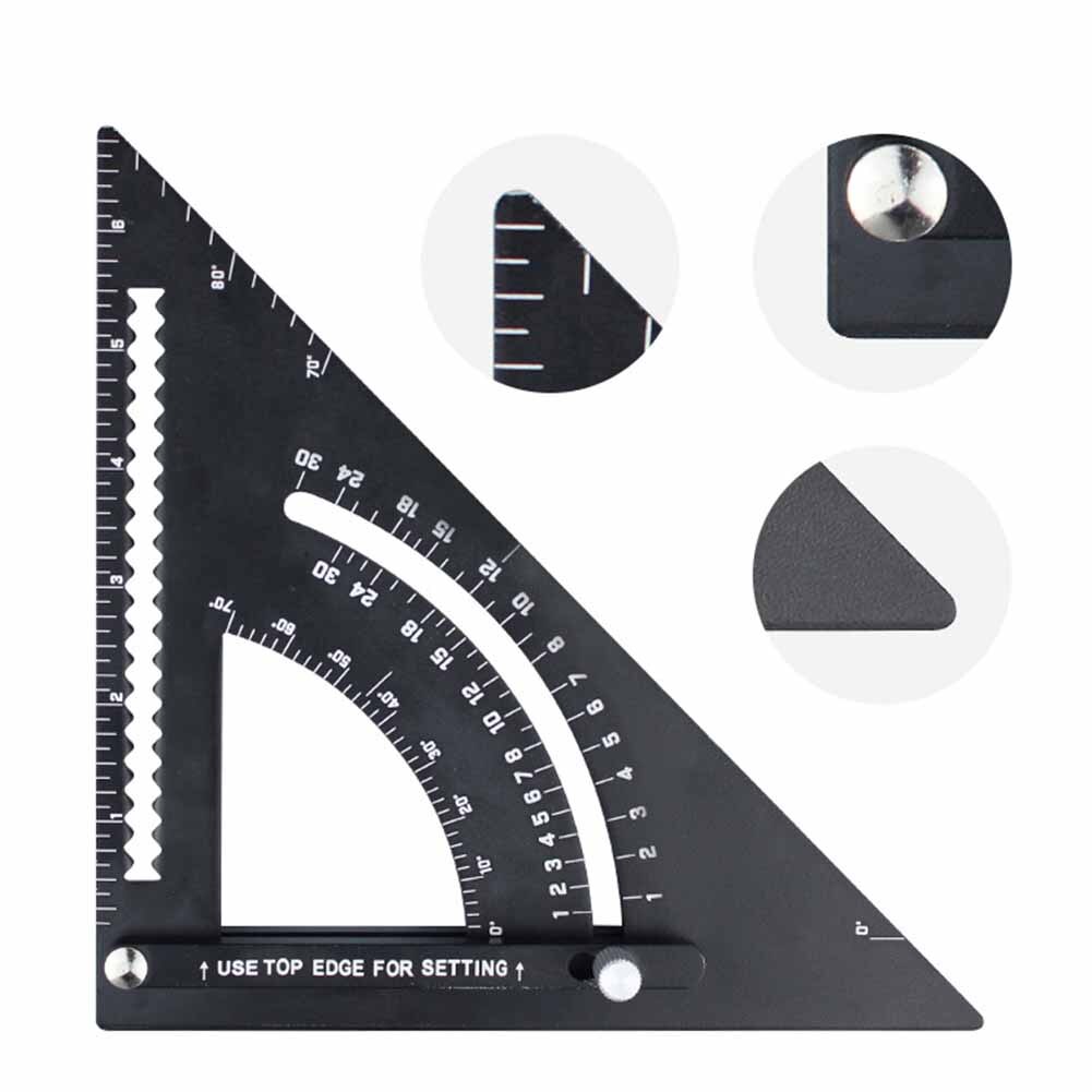 Aluminum Alloy Triangle Ruler Angle Protractor Building Framing Tools ...