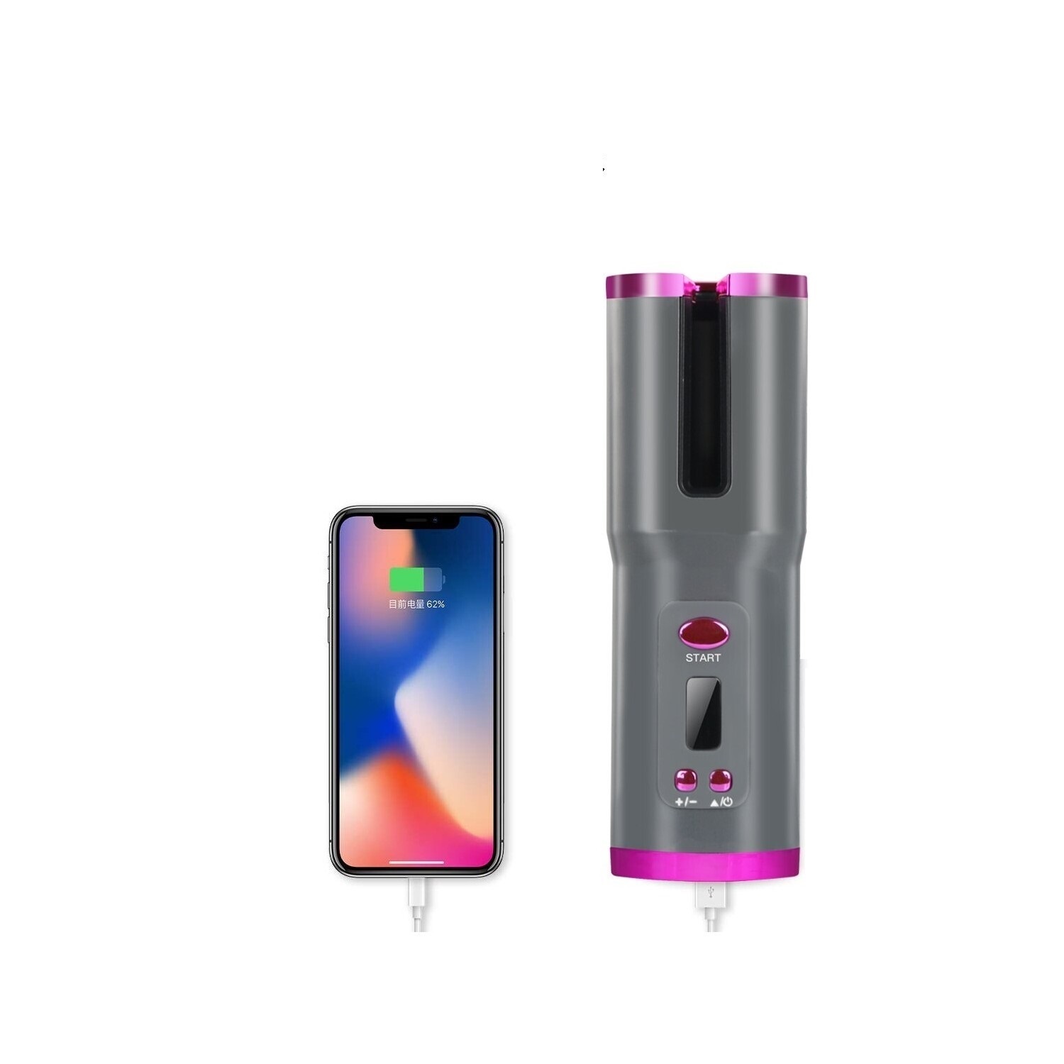 USB perm rechargeable curling iron wireless hair curler portable ...