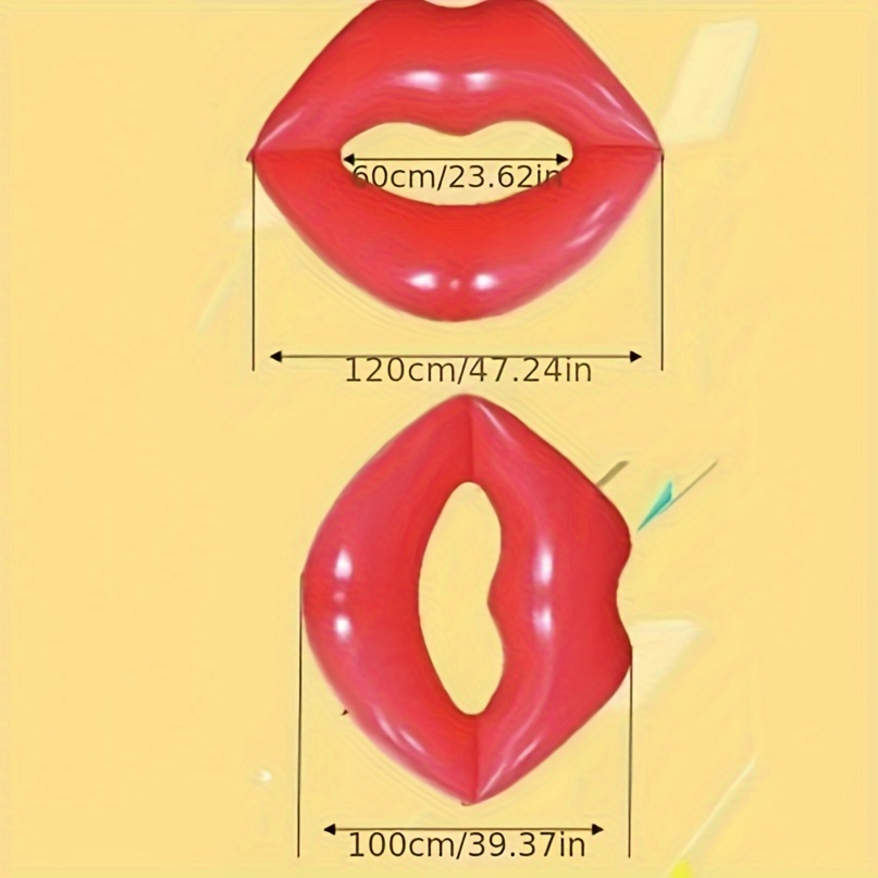 TCHERCHI Giant Lip Shaped Inflatable Floating Bed Red - Hepsiburada Global