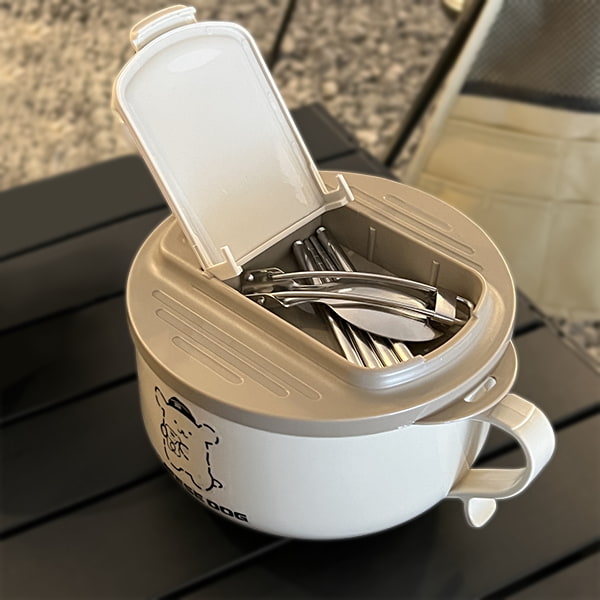 MDSJ innovative water filtering instant noodle bowl 304 folding ...