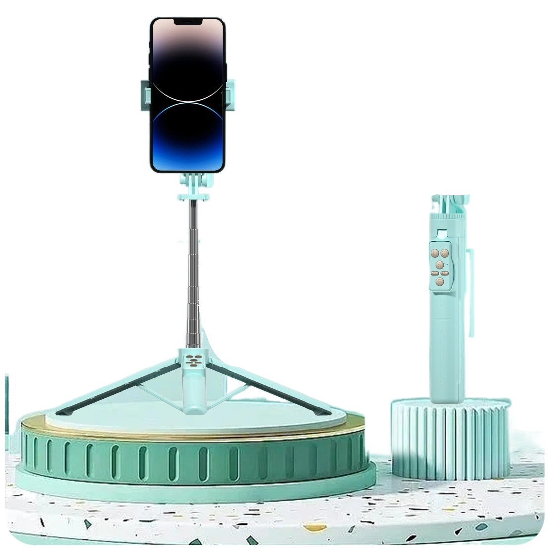 Mobile phone bluetooth mini selfie stick photo stand tripod ...