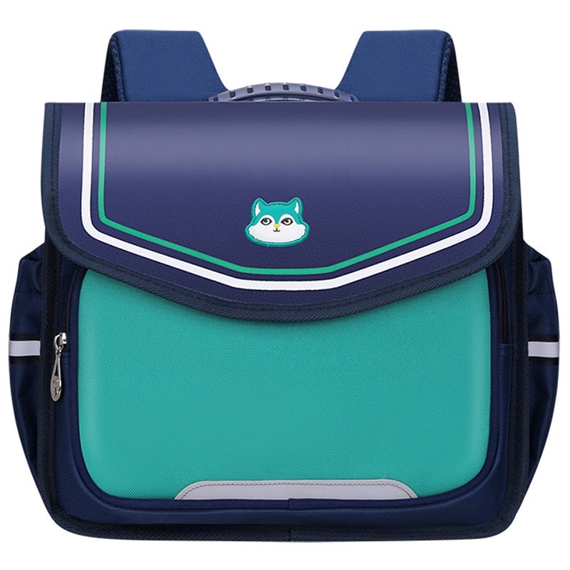 Children's clamshell backpack with load-reducing spine protection ...