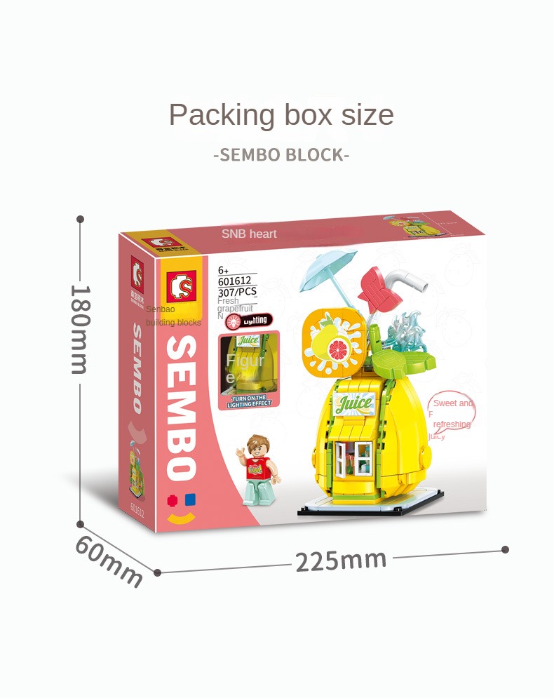 Fruit street scene assembly diy educational children's building block ...