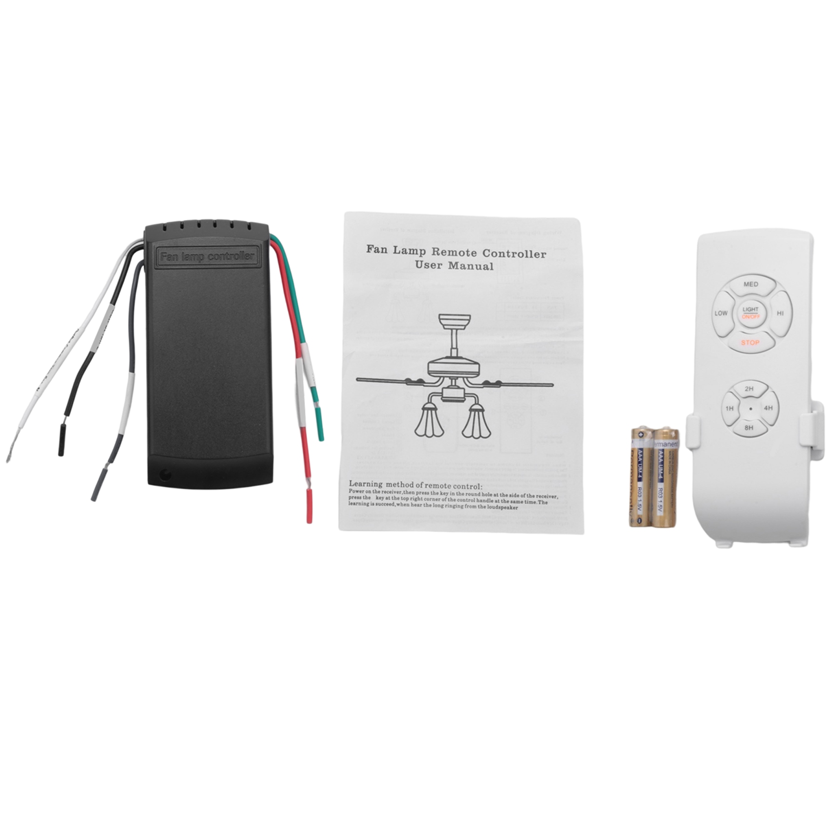 Universal Ceiling Fan & Light Remote Control Kit Timing Wireless ...