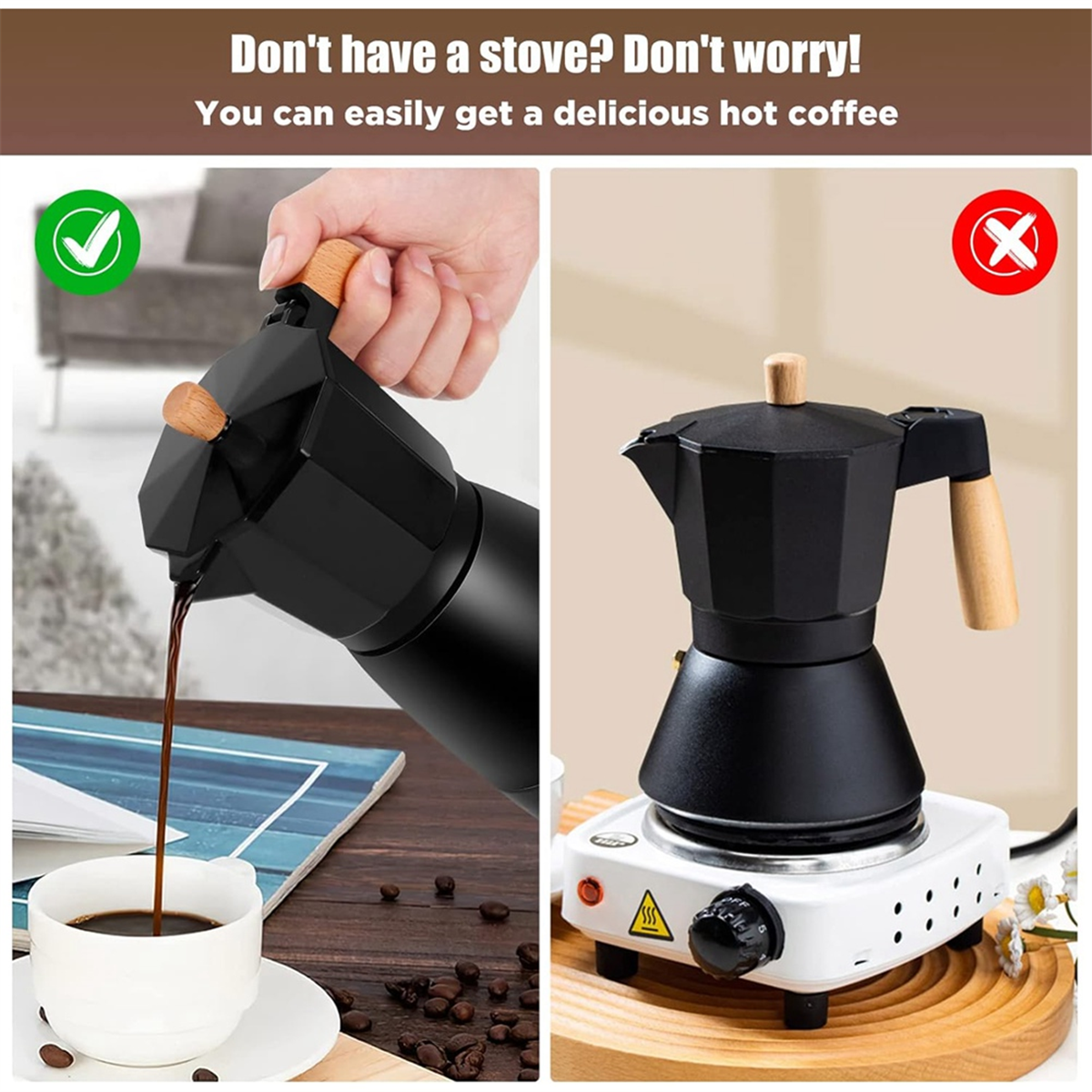 Coffee Pot Electric Coffe Maker 6 Cup, Espresso Coffee Maker Electricas ...