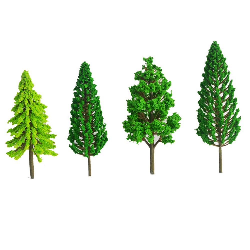 Mini Trees Model Train Scenery Mixed Miniature Trees,Set A, 55Pcs ...