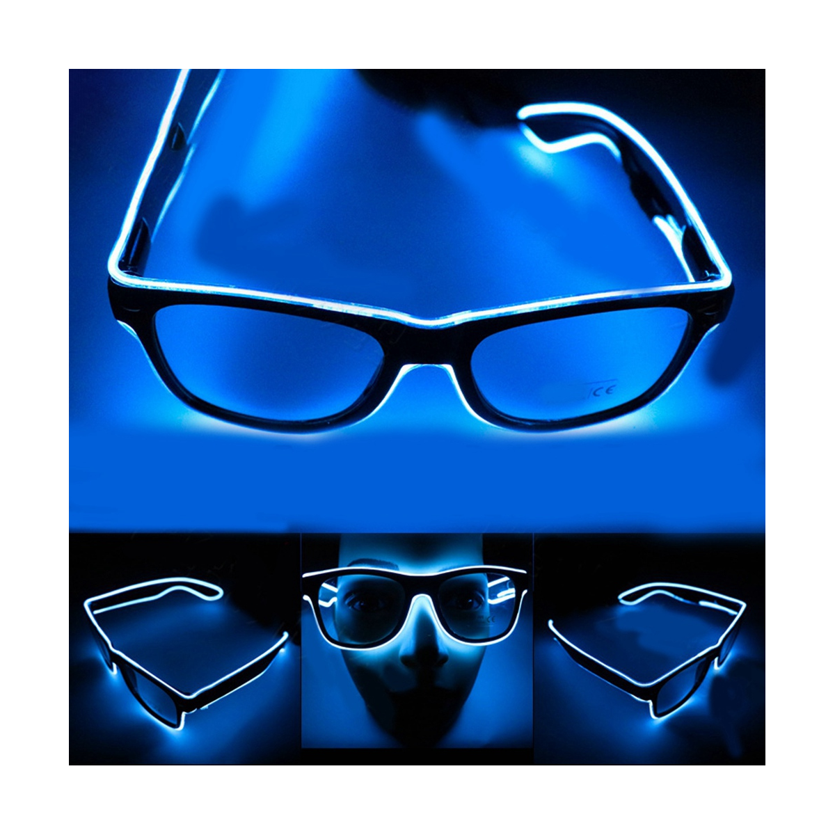 1 Set Lights Up LED Glasses Sunglasses Glasses Glow in the Dark Party ...