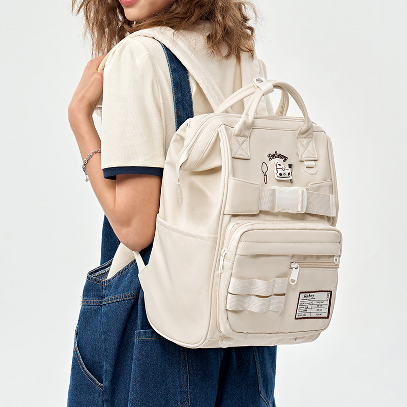 College student schoolbag large-capacity junior high school backpack ...