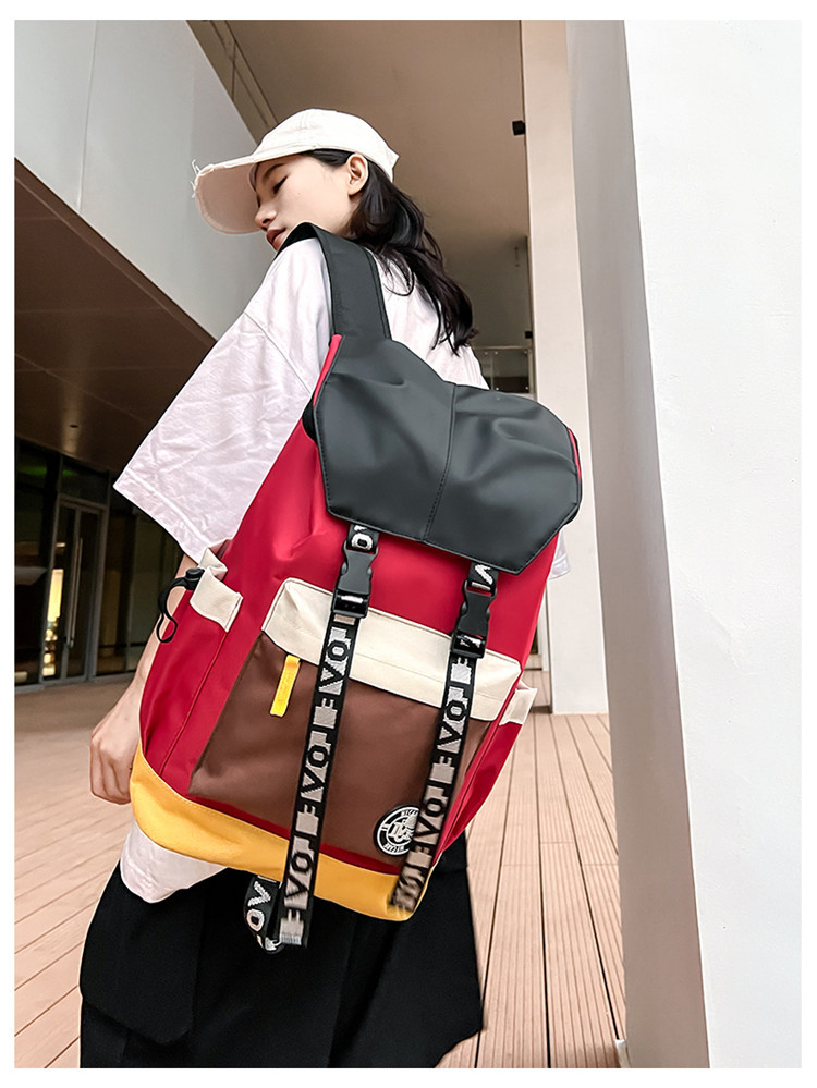 Color matching new fashion trend backpack casual outdoor travel ...