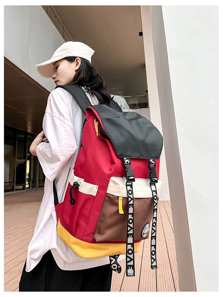 Color matching new fashion trend backpack casual outdoor travel ...