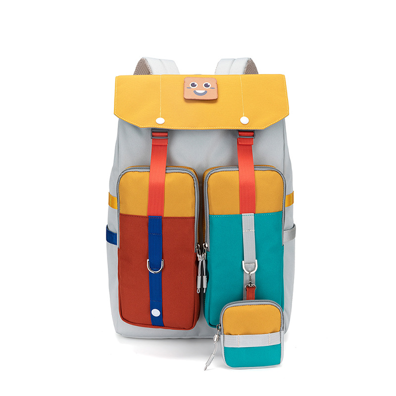 Flip backpack female middle school student junior high school student ...