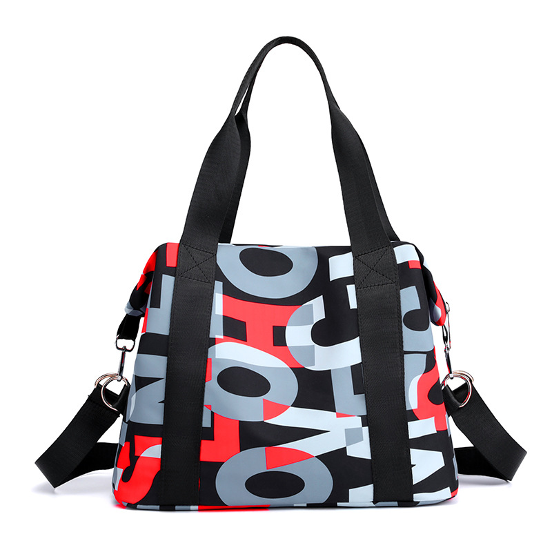 Fashion letter shoulder bag large capacity portable crossbody bag dual ...