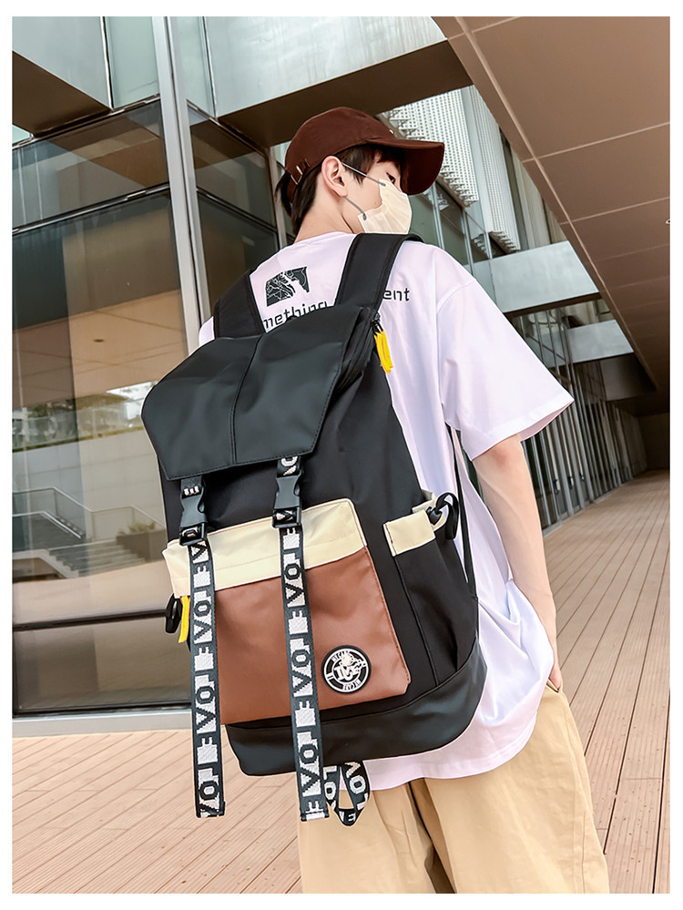 Color matching new fashion trend backpack casual outdoor travel ...
