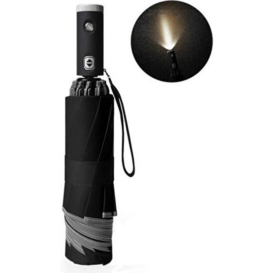 Auto Reverse Folding Umbrella LED Reflective Strip Auto Umbrella ...