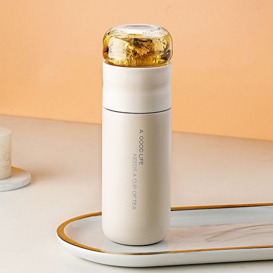 300ML Thermos Cup Filter Teapot Stainless Steel - Hepsiburada Global