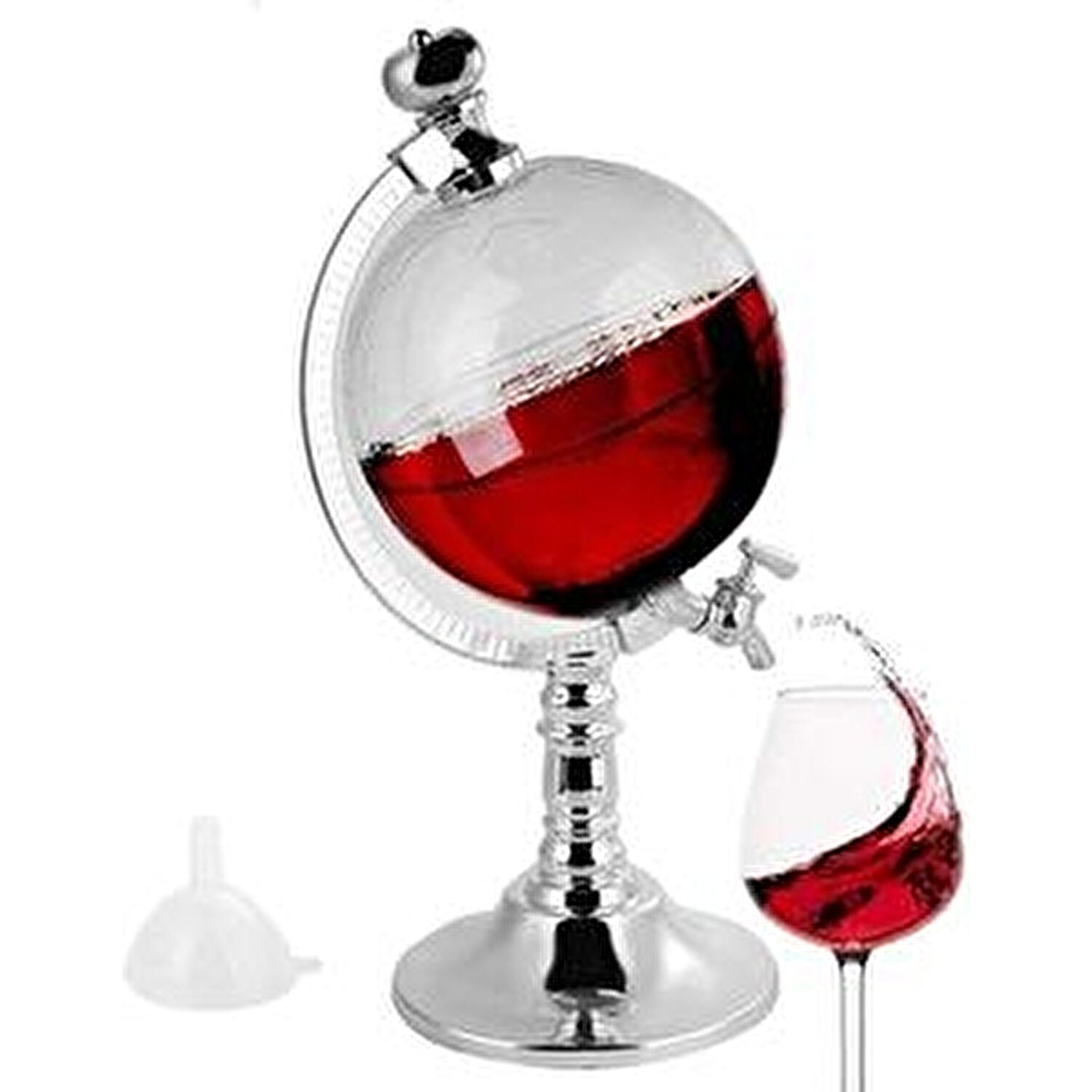 Earth Globe Shaped Jug Wine Container Liquor Beer Dispenser Scotch ...