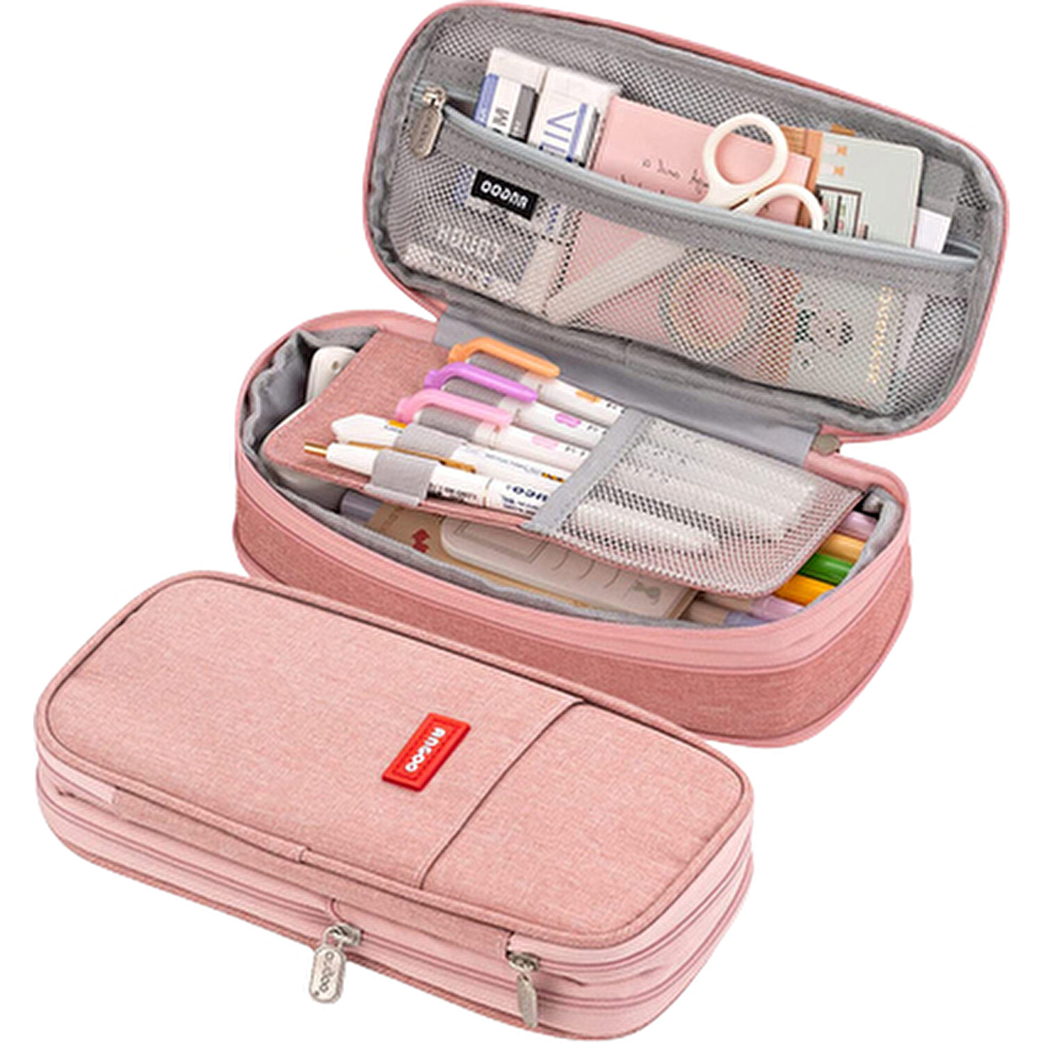 Angoo Büyük Kalem Kutusu Genişletilebilir Kalem Kutusu-Pembe ...