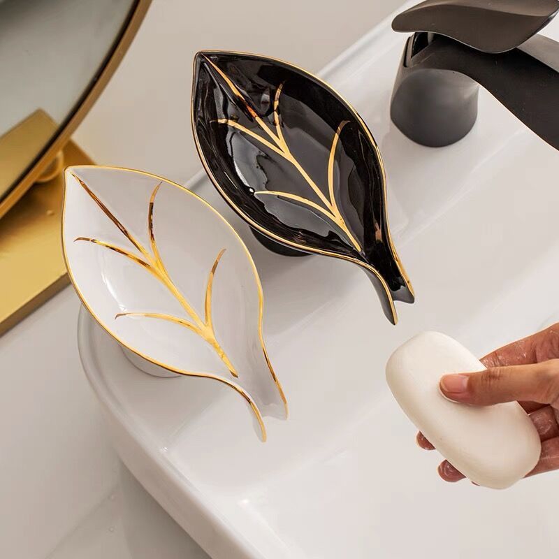 green 1PC 2022 New light Luxury Ceramic Creative Soap Box Drain Soap ...