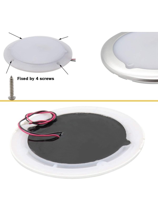 IP67 LED Panel Tavan Işık Yüzey Montajlı 9-30V Dc Rv Karavan Karavan ...