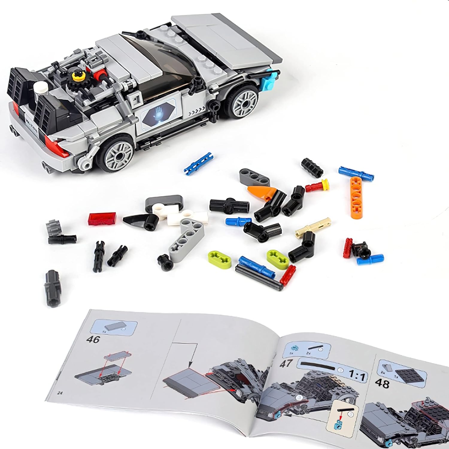 Back to Tthe Future Time Machine Building Kit for Adult, Speed Champion ...