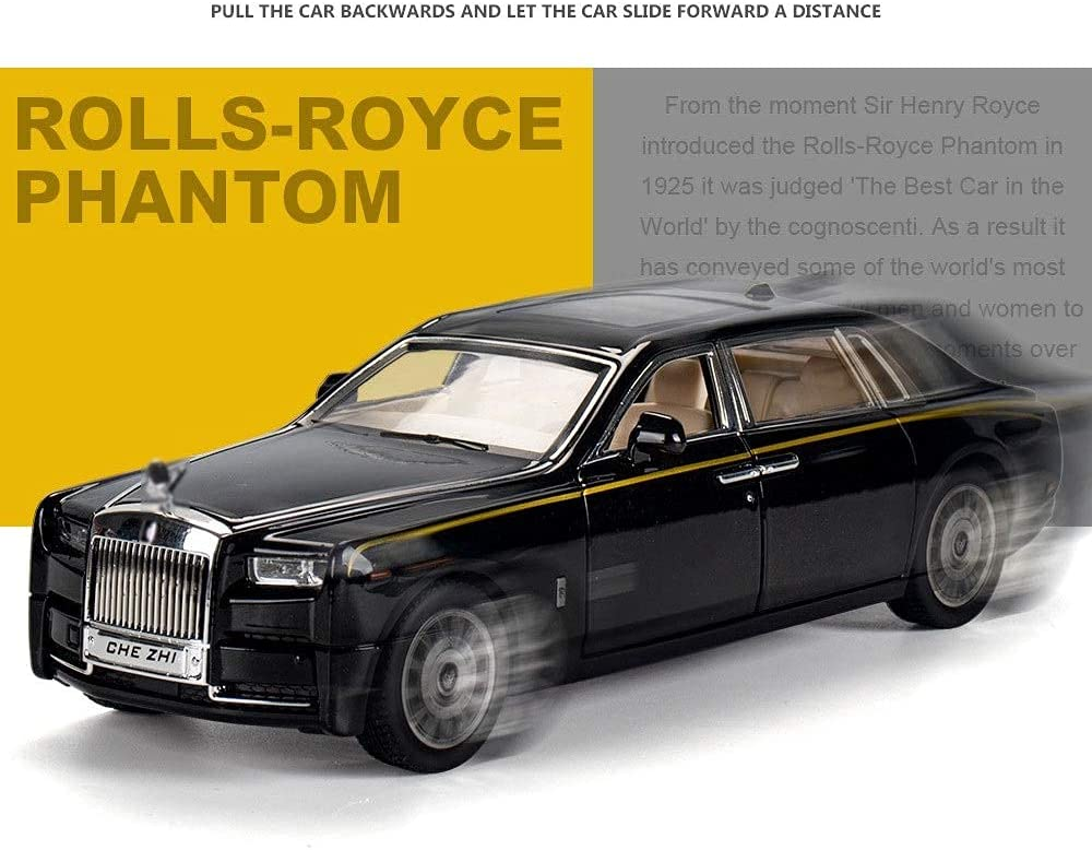 1/24 Scale Simulation Rolls-Royce Phantom Car Model Door Openable Alloy ...