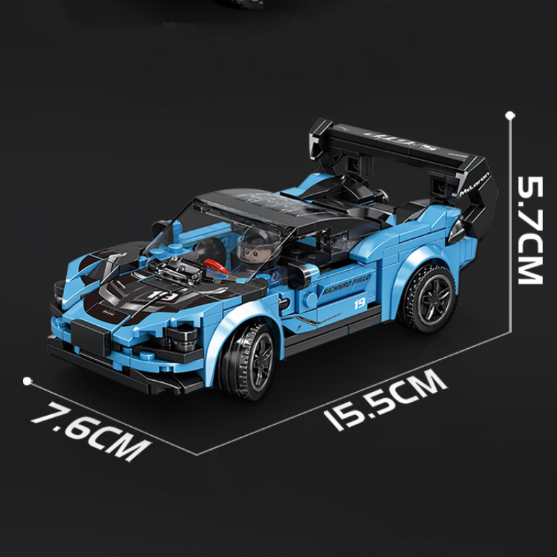 Toy racing model DIY compatible building block car ornaments assembled ...