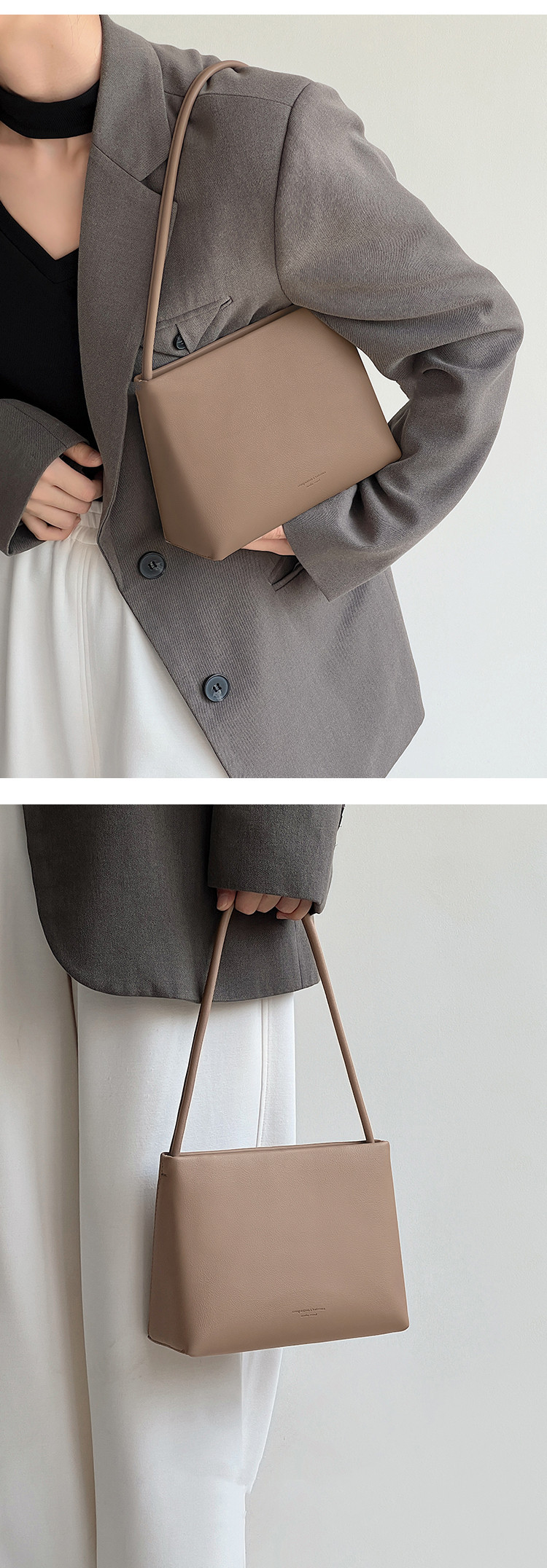 High-end walnut bag niche baguette underarm bag women's bag 2024 spring ...