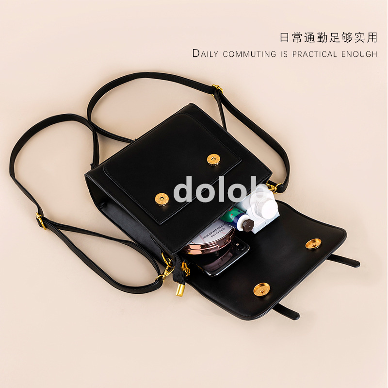 Autumn and winter new PU backpack British style high-end solid color ...