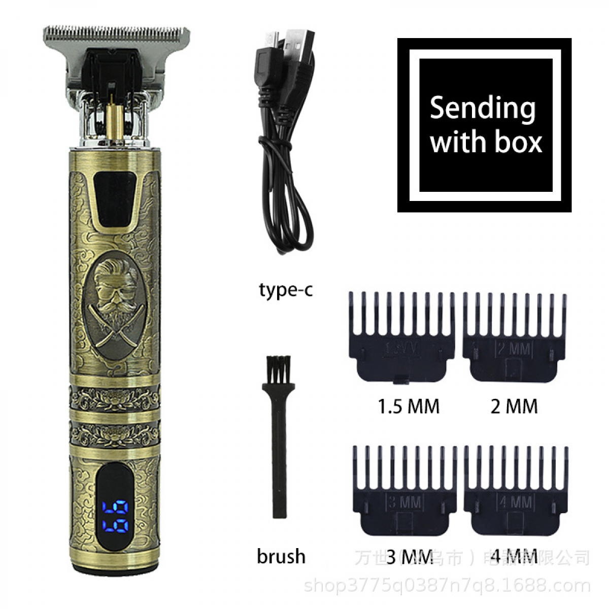 Professional Hair Clipper Men's T-Blade External Edger Electric Hair ...