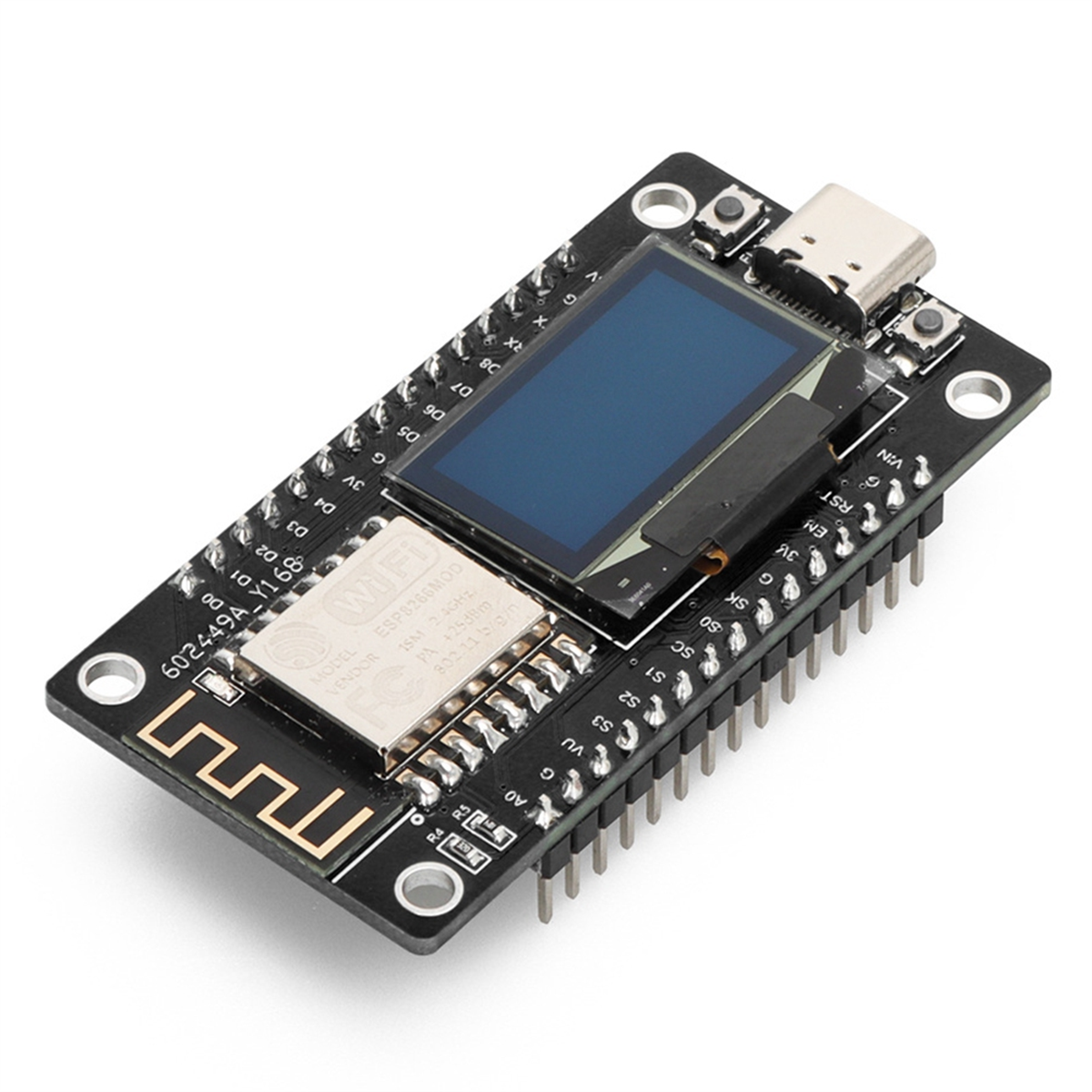 NodeMCU ESP8266 Development Board with 0.96Inch OLED Display CH340 ESP ...