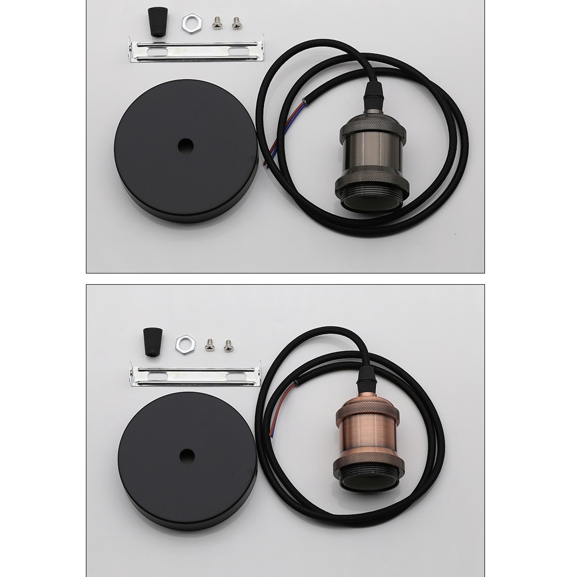 Vintage Lamp Base Lamp Head Color Light Aluminum Light Socket E27 Screw ...