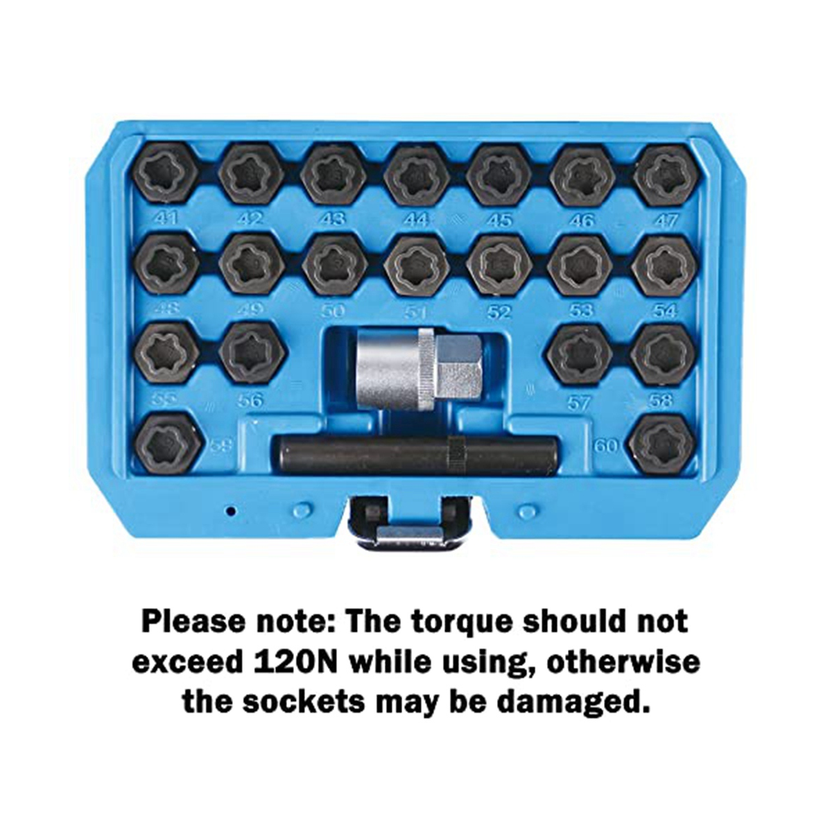 22PCS Wheel Locking Nut Key Kit, Wheel Lock Nut Socket Adapter Set ...