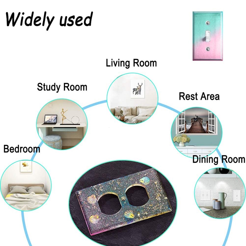 2 Pieces of Light Switch Cover Resin Mold, Switch Socket Panel Silicone ...