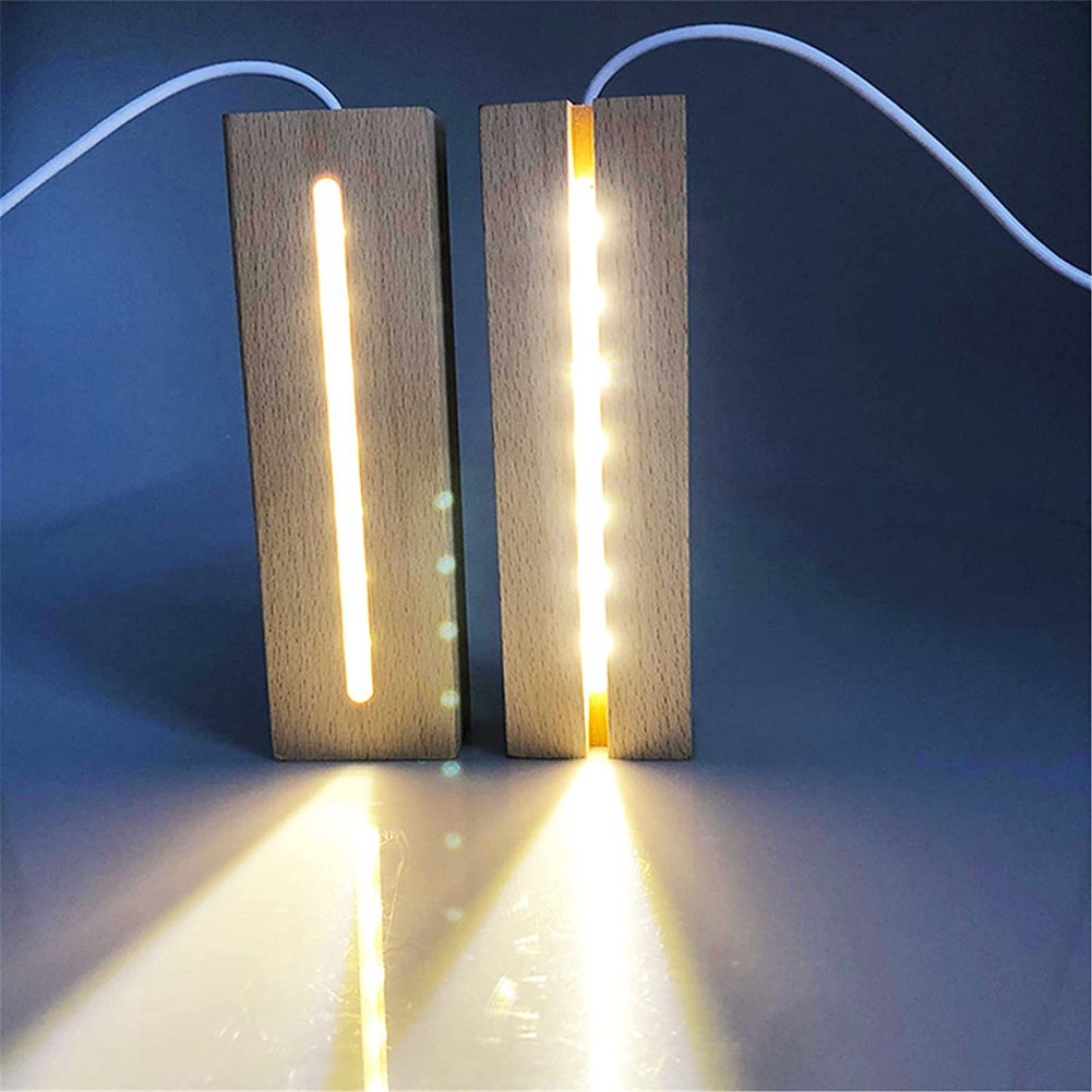 LED Wood Display Base, Display Pedestal,Light Base Stand for Lasering ...