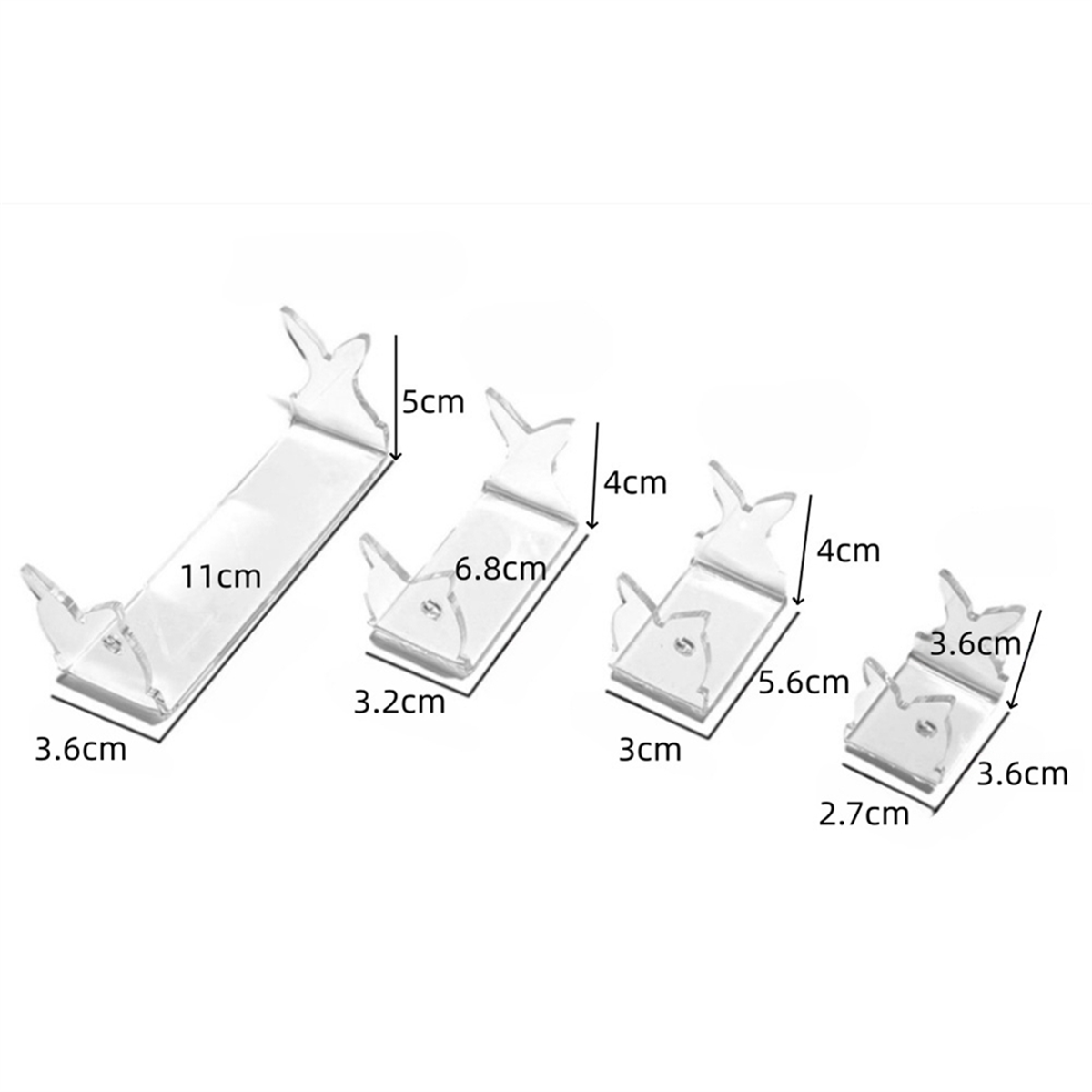 4 Piece /Set Lure Display Stand Acrylic Transparent Lure Bait Display ...