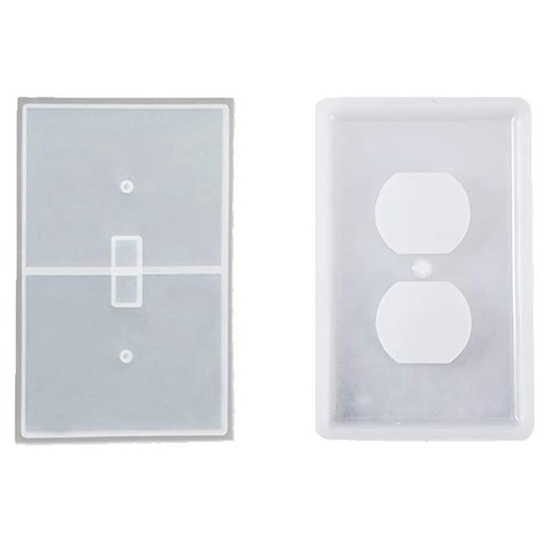 2 Pieces of Light Switch Cover Resin Mold, Switch Socket Panel Silicone ...