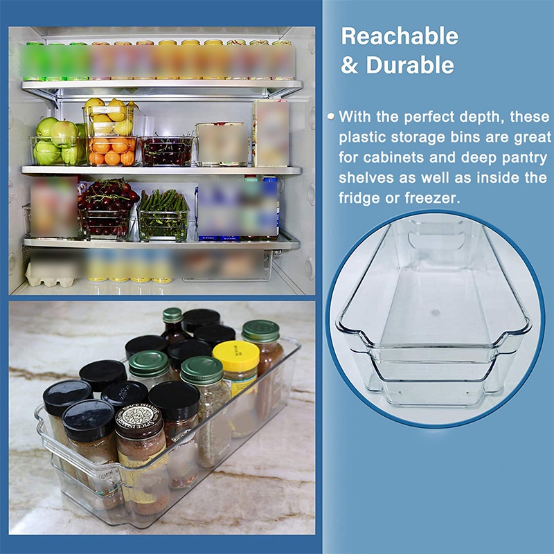 3 Pack Pantry Refrigerator Organizer Bins for Kitchen and Cabinet ...
