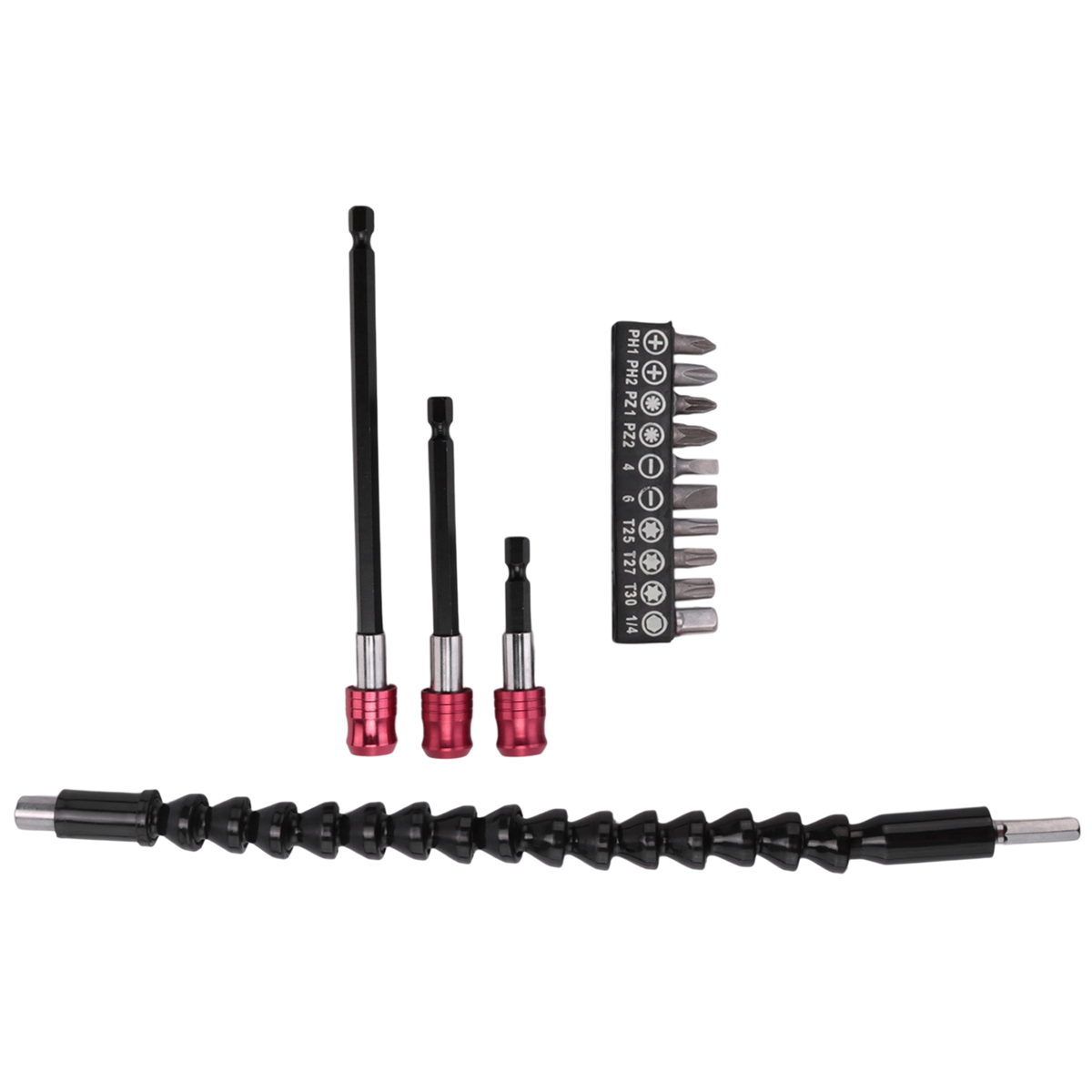 1Pcs Flexible Drill Bit Extension, 10 Pcs Screwdriver Bit Set, 3Pcs ...