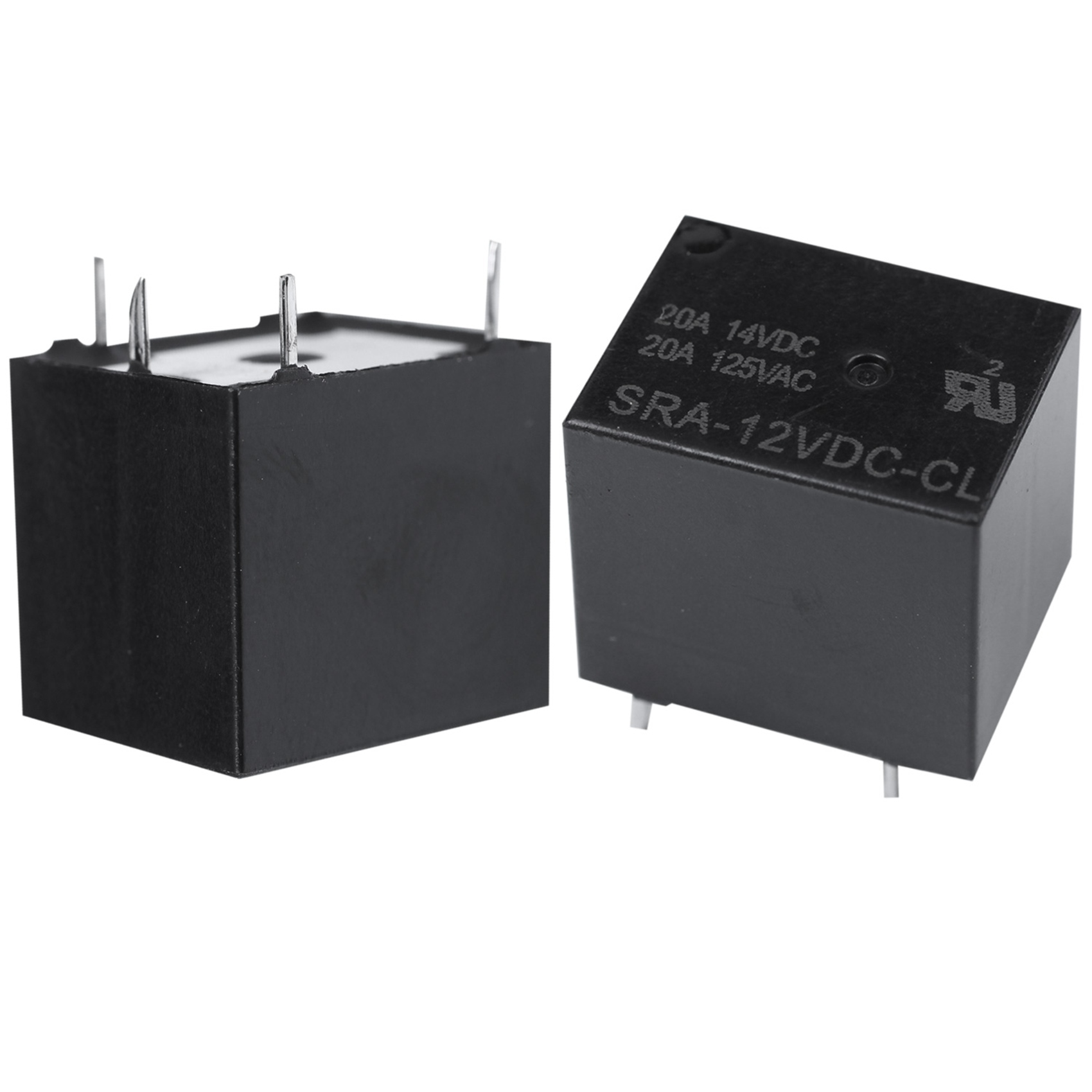 silhouette 60 Pcs Relay 5 Pin SPDT SRA-12VDC- DC 12V Coil 20A Universal ...