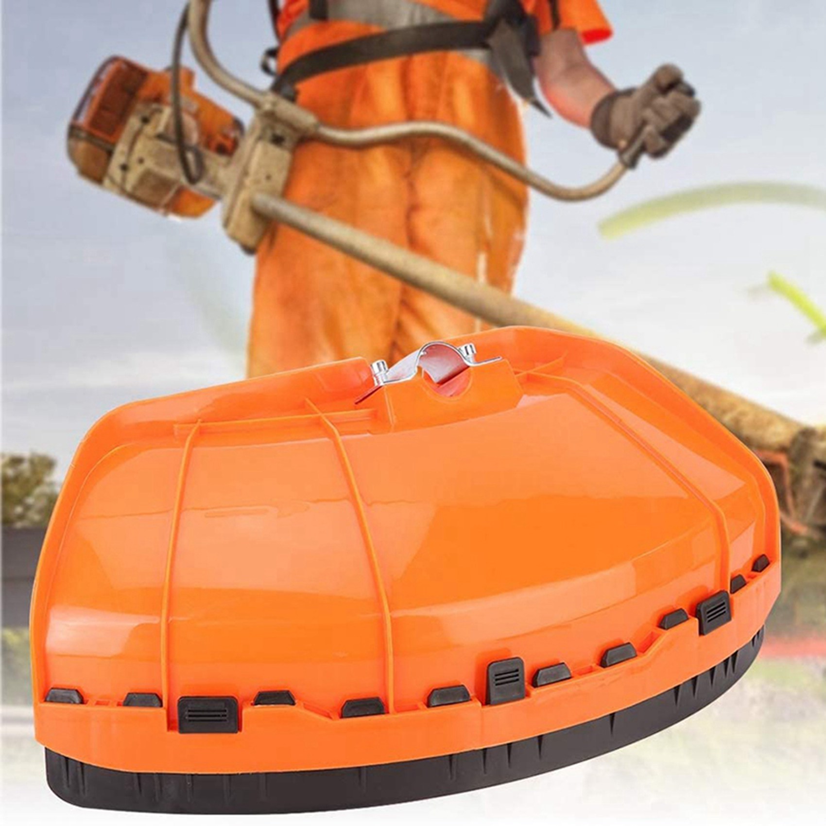 2X Universal Brush Cutter Shield Lawn Mower Guard Lightweight Plastic ...