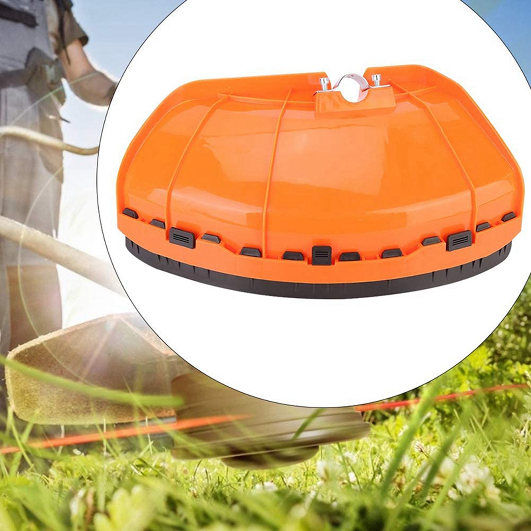 2X Universal Brush Cutter Shield Lawn Mower Guard Lightweight Plastic ...