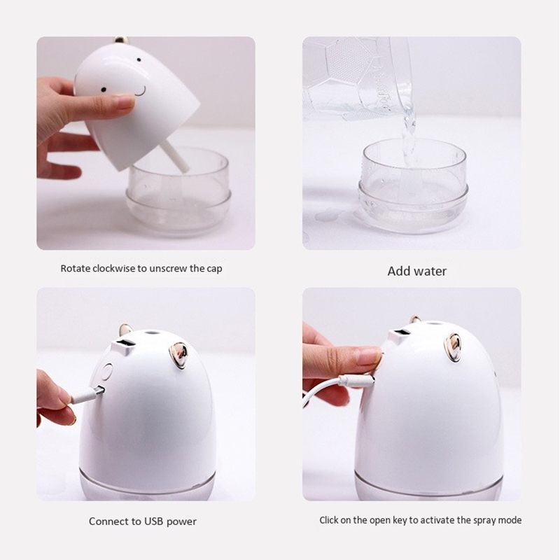 220ML Mini Air Humidifier Car Office Air Purifier Mist Maker ...