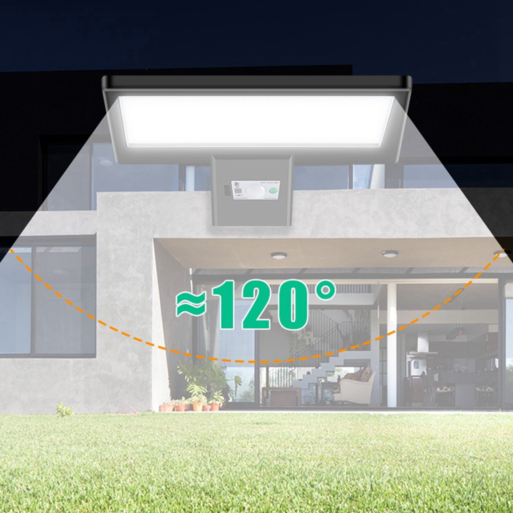 High Lumen Solar Lamp with Remote Control Outdoor Solar Light PIR ...