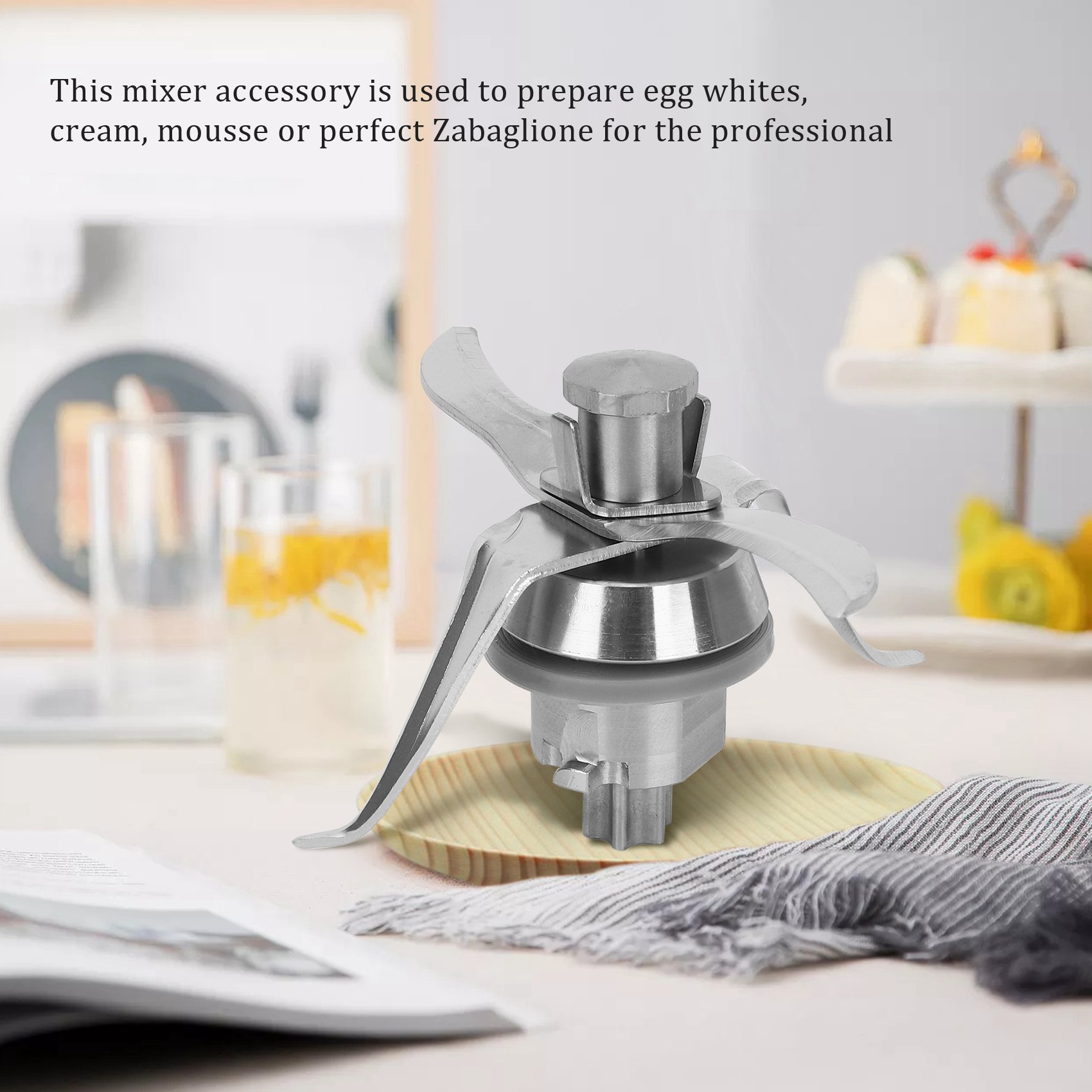 Stainless Steel Blender Blade Stirring Attachment Whisk Butterfly ...